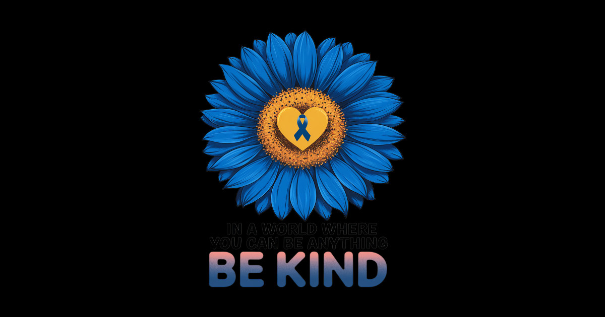 Be Kind Blue Sunflower Child Abuse Prevention Awareness - Be Kind Blue ...