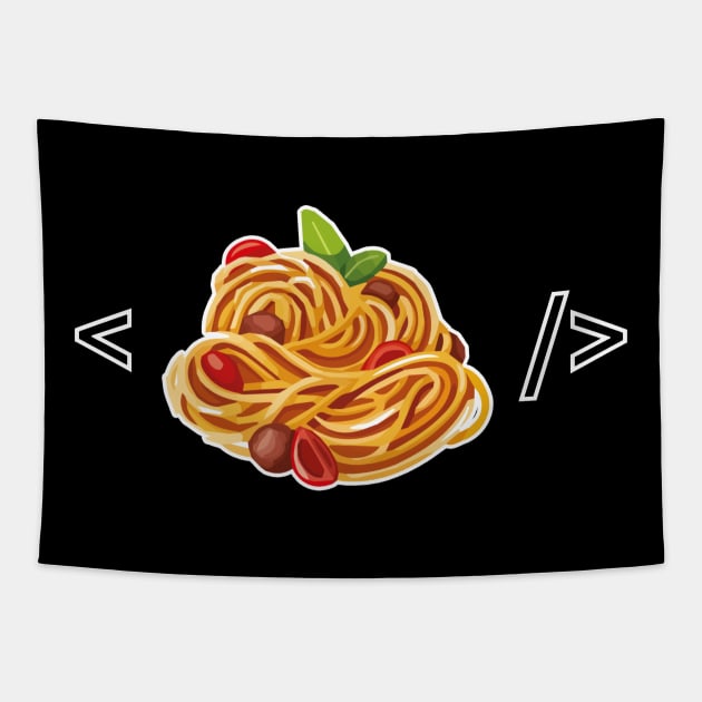Spaghetti Code Funny Programmer Design - Programmer - Tapestry | TeePublic