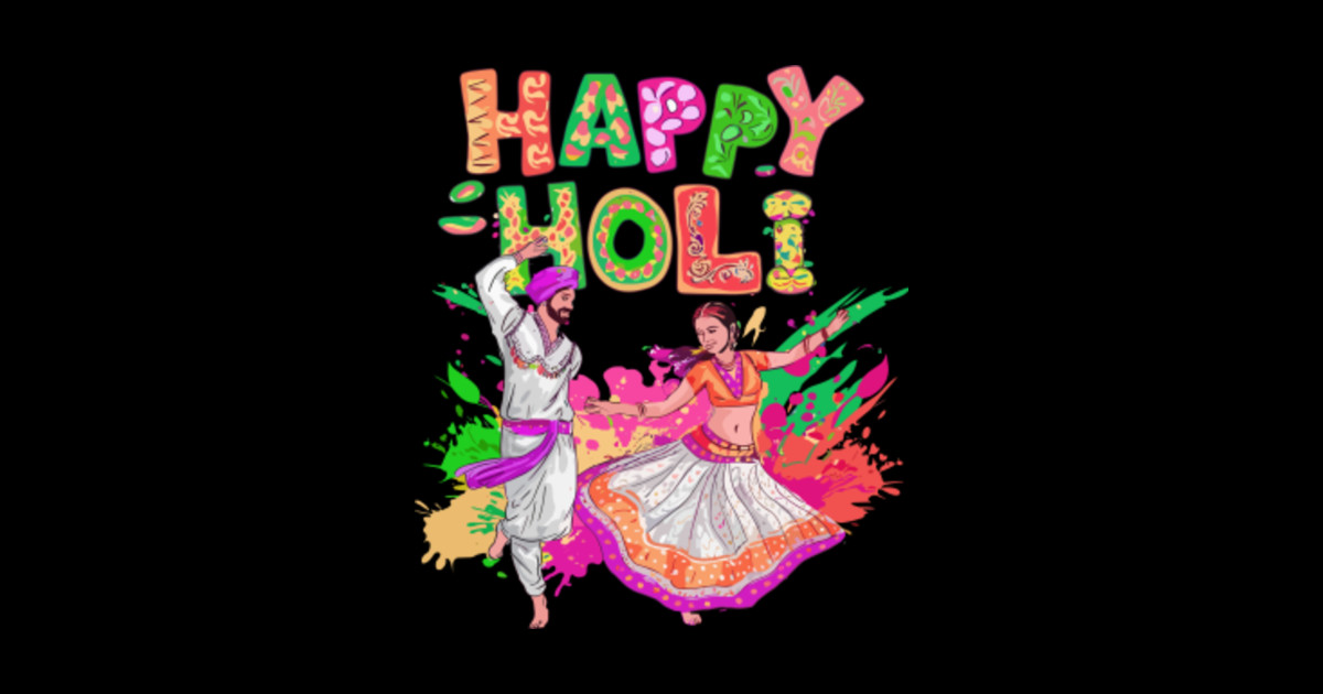 Happy Holi Hindu Festival of Colors Kids Women Indian - Happy Holi ...