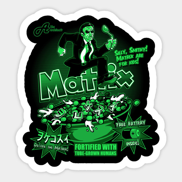 Matrix Cereal - The Matrix - Sticker | TeePublic