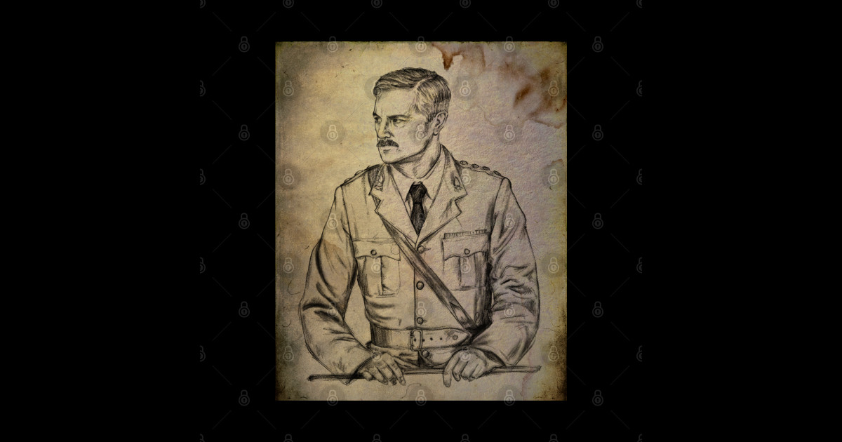 The Captain (Ghosts) - drawing - The Captain - Sticker | TeePublic