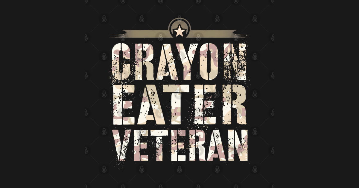 Crayon Eater Veteran Camo Funny Military Corps Team Men - Crayon Eater ...