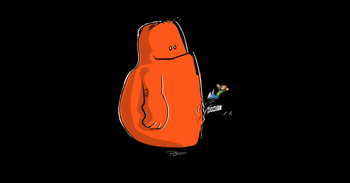 Og the Orange Ogre - Monster - Sticker | TeePublic