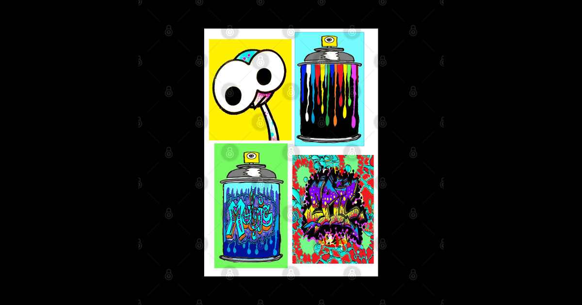 sticker, stickers, emu , spray graffiti - Sticker - Sticker | TeePublic