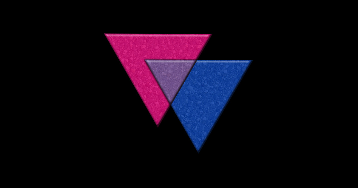 Bisexual Pride Flag Colored Triangles Symbol - Bisexual Pride - Sticker ...