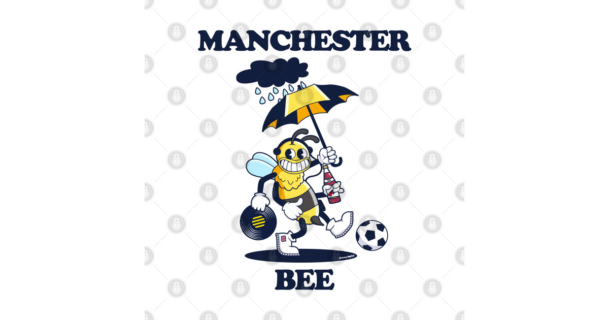 Manchester Bee (1930s rubberhose cartoon character style) - Manchester ...