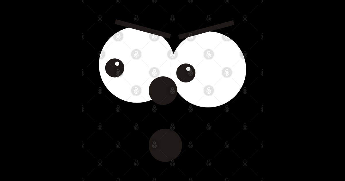 Shocked Angry Circle Face - Awesome - Sticker | TeePublic