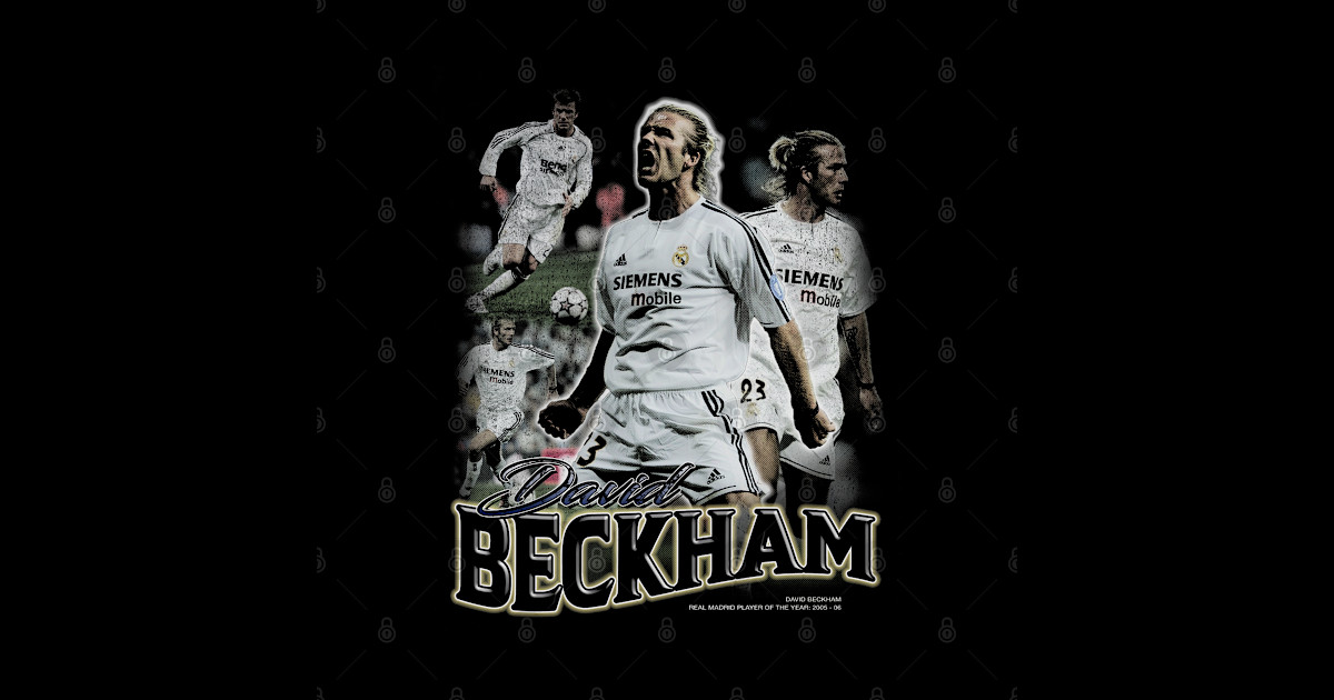 David Beckham Real Vintage - David Beckham - Sticker | TeePublic
