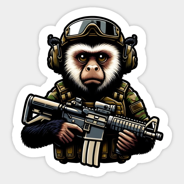 Tactical Monkey - Monkey - Sticker | TeePublic