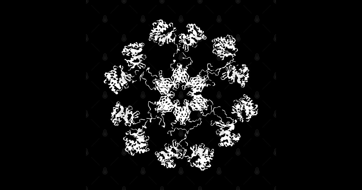 CaMKII Holoenzym, white - Nmr Spectroscopy - Sticker | TeePublic