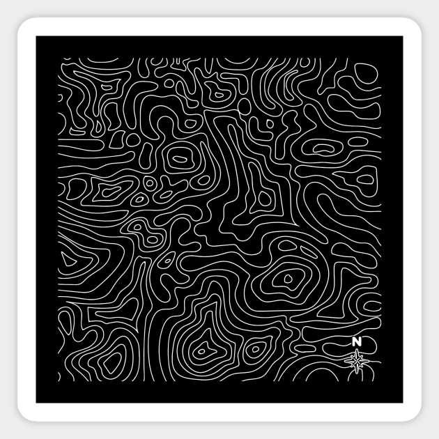 Topo Map - Topographic - Sticker | TeePublic