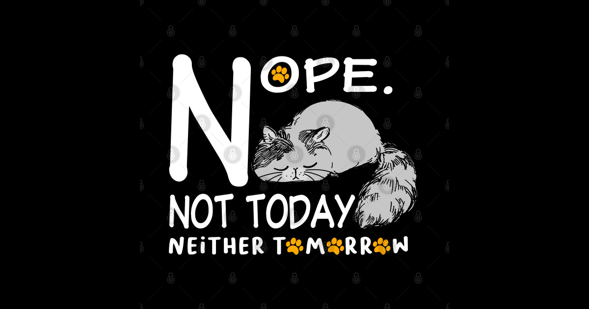 Funny Lazy Bored Cat - Funny Lazy Bored Cat - Sticker | TeePublic