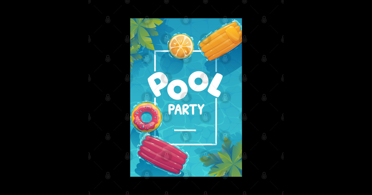 summer collection pool party - Summer Collection - Sticker | TeePublic