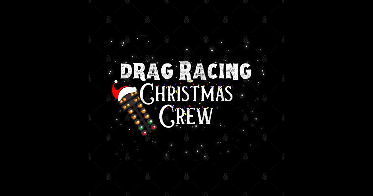 Drag Racing Christmas Crew Santa Christmas Lights Cute Racing Xmas ...