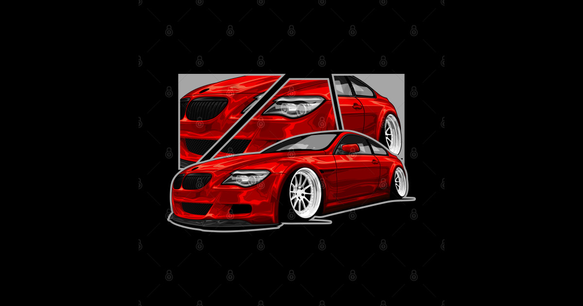 E63 Stance Series 6 Badged Drift - E63 - Sticker | TeePublic