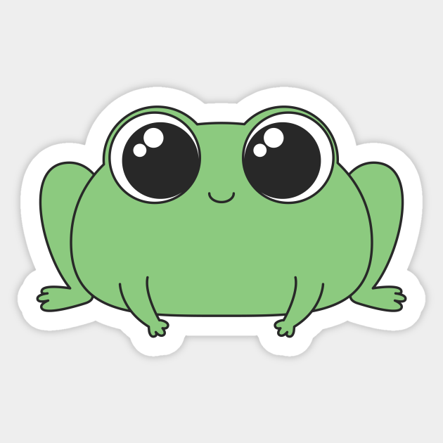 Cute Frog Lover Gift - Kawaii Frog - Cute Frog - Sticker | TeePublic