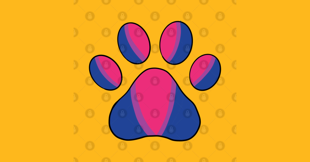 Bisexual paw print - Bisexual - T-Shirt | TeePublic