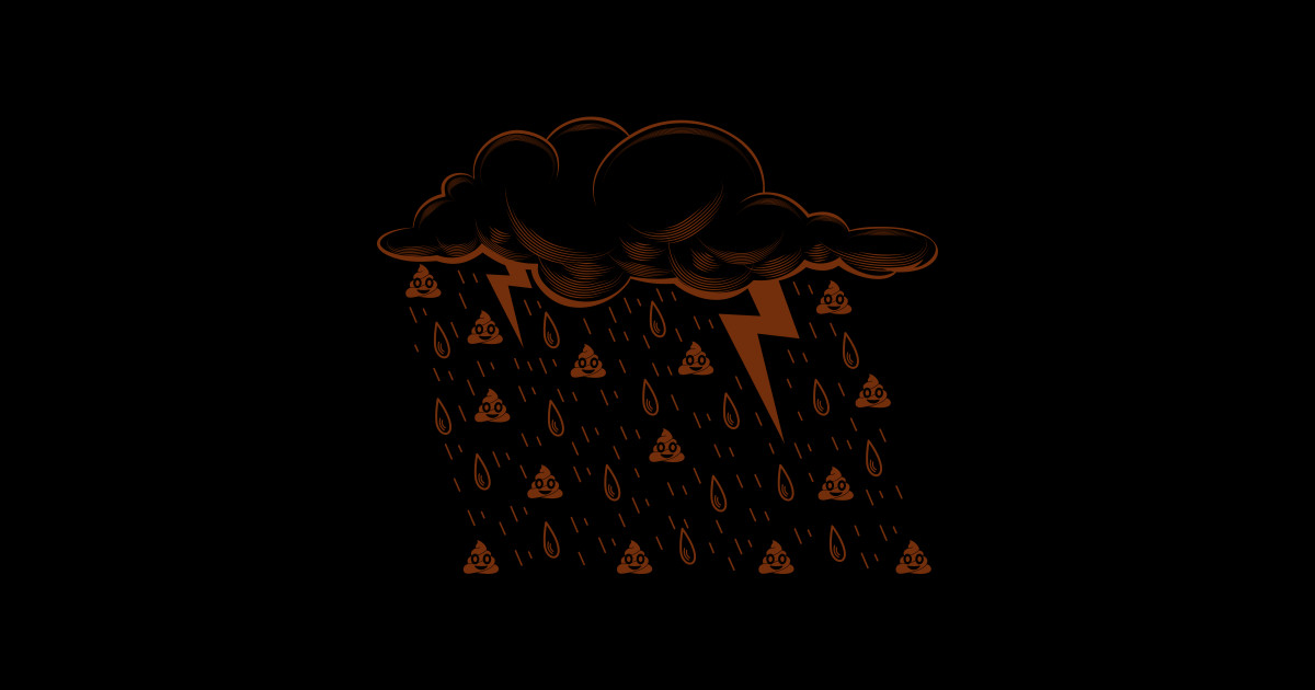 Сloud and poop - Cloud And Poop - Sticker | TeePublic