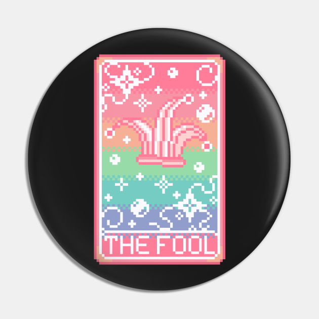 Tarot Card The Fool Pixel Art - Tarot - Pin | TeePublic