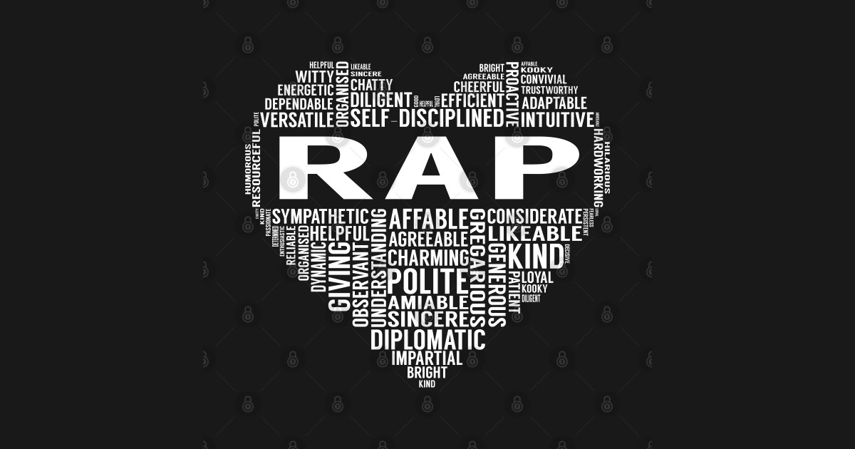 Rap Heart - Rap - Hoodie | TeePublic
