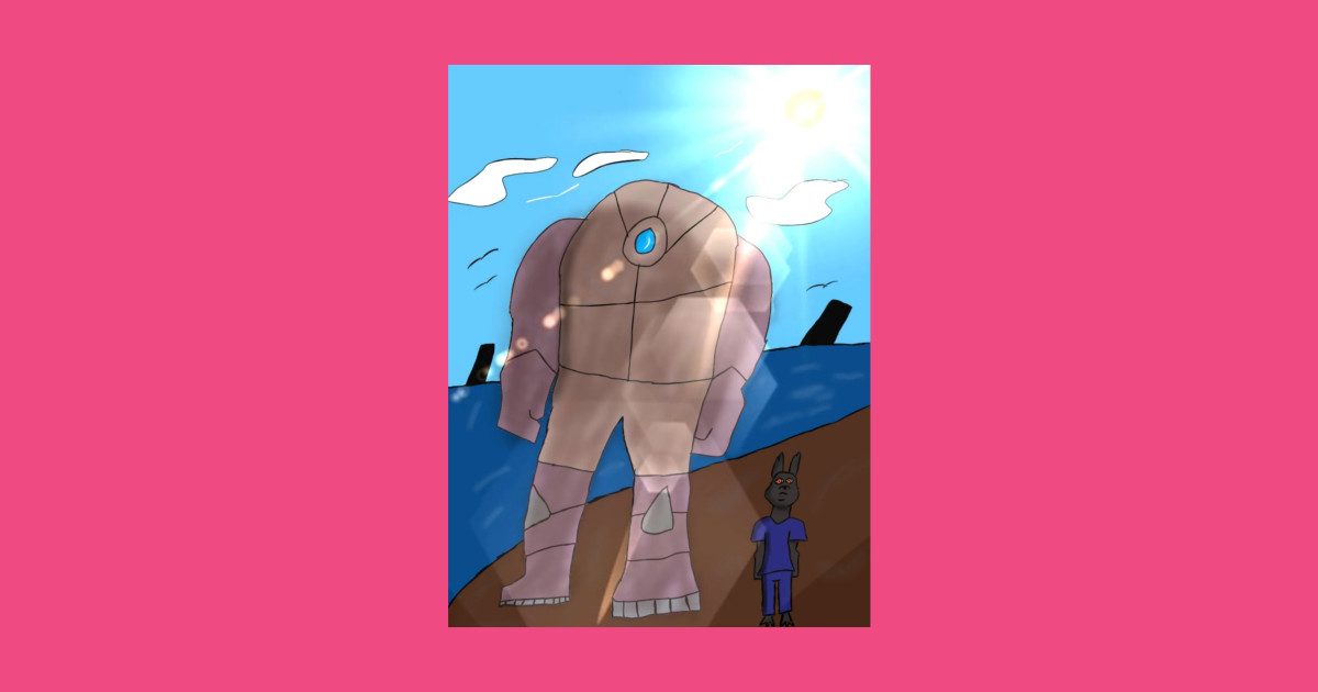 Beach Golem & Anubis - Fantasy - T-Shirt | TeePublic