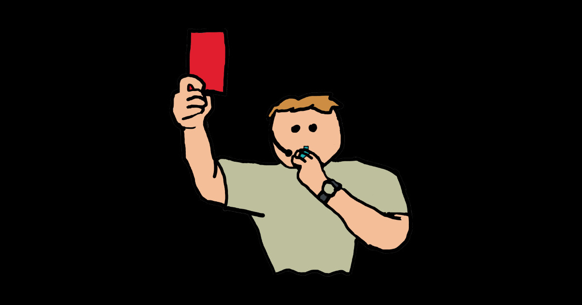 Red Card Football Referee - Referee - Sticker | TeePublic