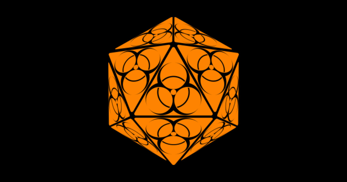 D20 Biohazard Dice - Dungeons And Dragons - T-Shirt | TeePublic