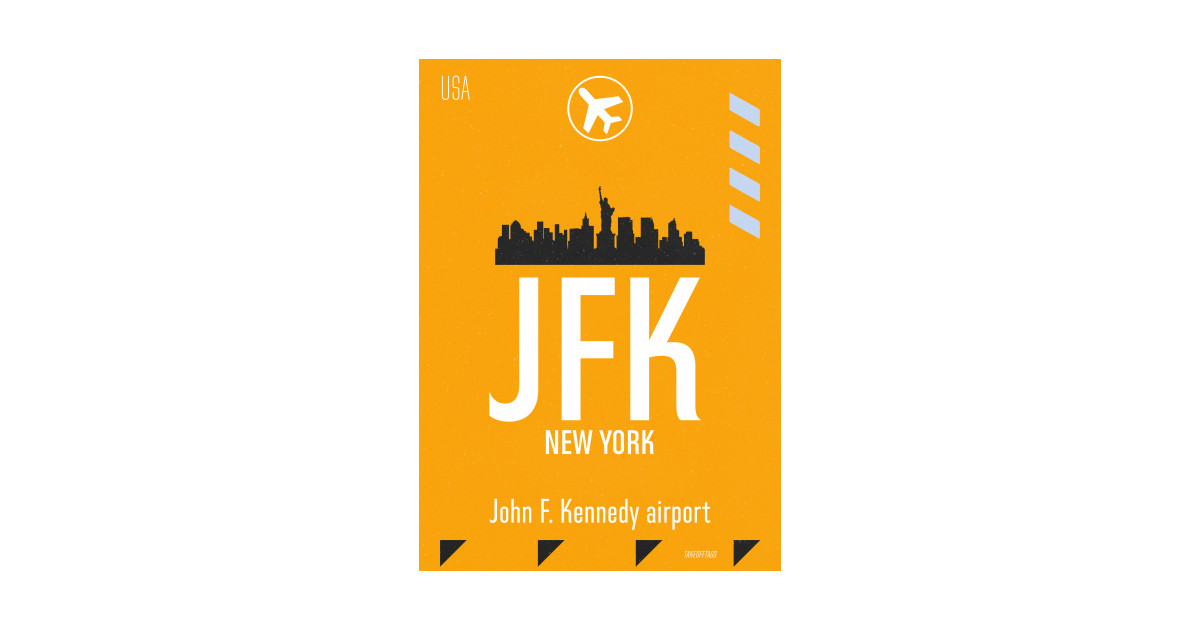 JFK yellow - New York City - T-Shirt | TeePublic