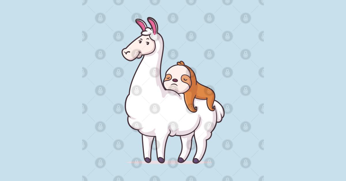 Best Friends - Llama and Sloth - Llama Sloth - T-Shirt | TeePublic