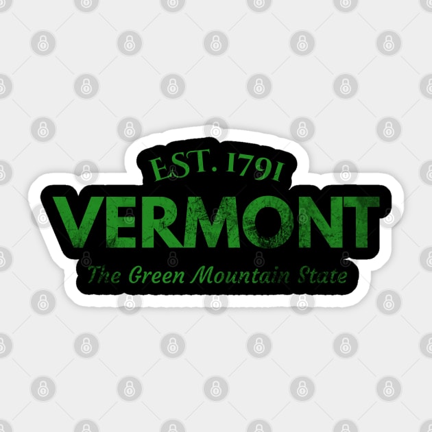 Vermont state vintage design - Vermont - Sticker | TeePublic