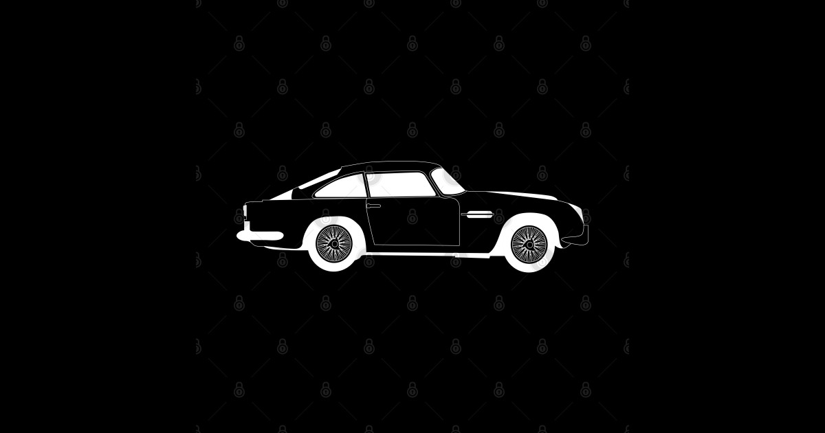 DB5 White Outline - Car - Posters and Art Prints | TeePublic