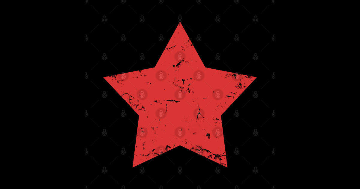 Red Star Weathered - Star - Sticker | TeePublic