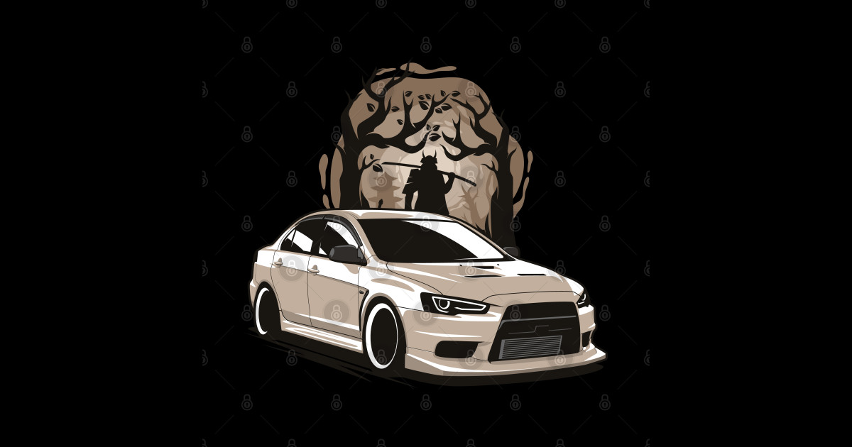 Brown Lancer EVO X - Evolution - Sticker | TeePublic