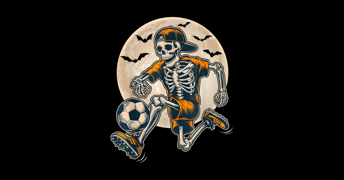 Funny Skeleton Soccer Men Boys Kids Halloween Costume - Funny Skeleton ...
