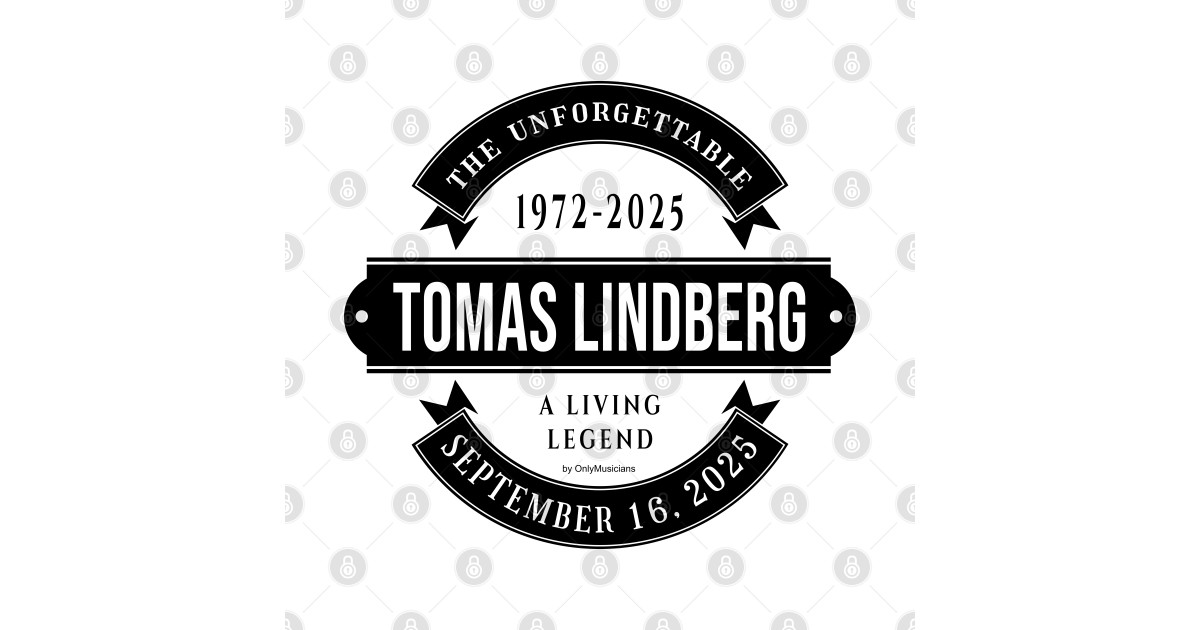Tomas Lindberg 7/10/26 Sweden 1972 2025 Music D5114 - Tomas Lindberg ...