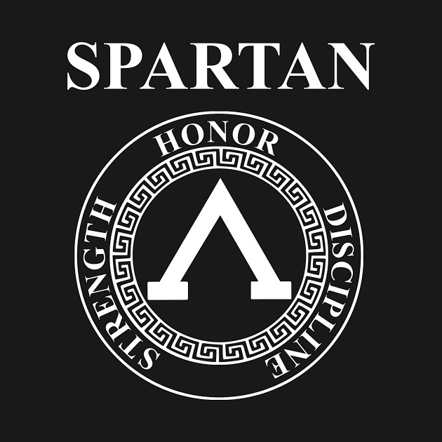 Spartan Shield Virtues of Sparta Lambda - Spartan Shield - T-Shirt ...