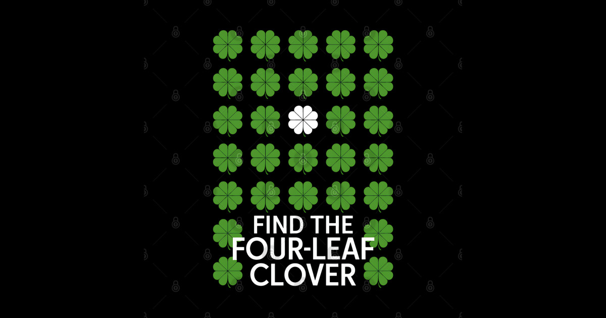 find the four-leaf clover puzzle St Patricks Day - Find The Four Leaf ...