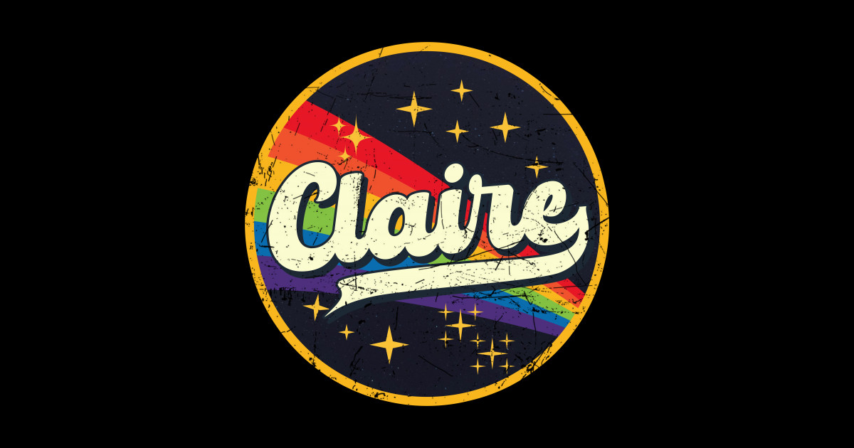 Claire // Rainbow In Space Vintage Grunge-Style - Claire - Sticker ...
