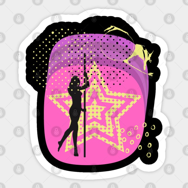 Pop art pole dancer - Pop Art Pole Dancer - Sticker | TeePublic