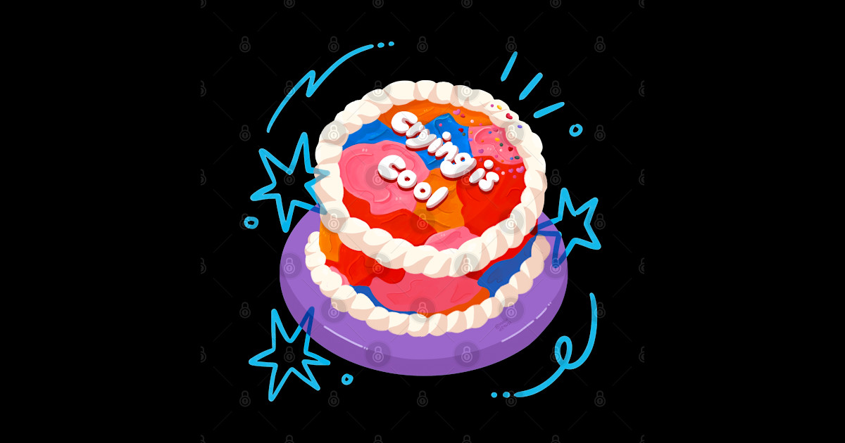 Crying is Cool Cake - Cake - Posters and Art Prints | TeePublic