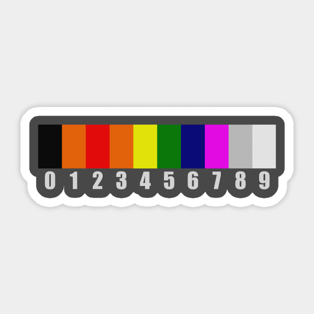 Resistor color codes - Resistor - Sticker | TeePublic