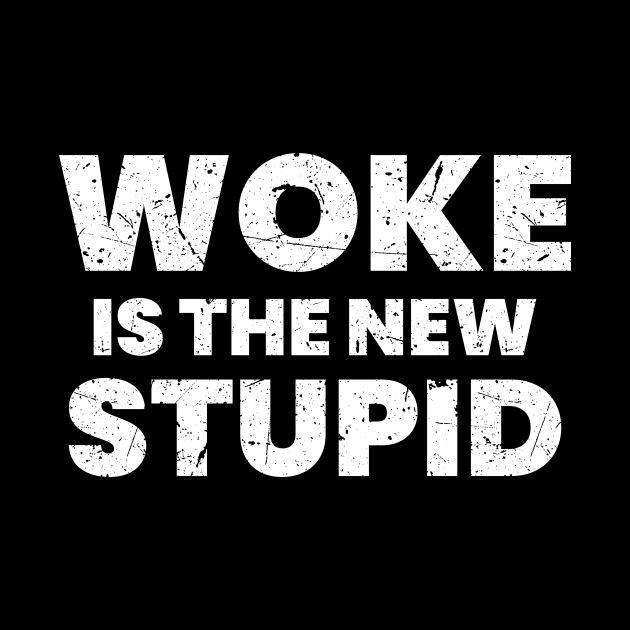 Funny Anti-Woke Shirt - Woke Is The New Stupid - Woke - Pin | TeePublic