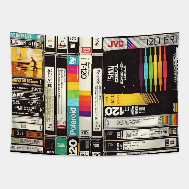 Old vhs tapes pattern - Old Vhs Tapes - Tapestry | TeePublic