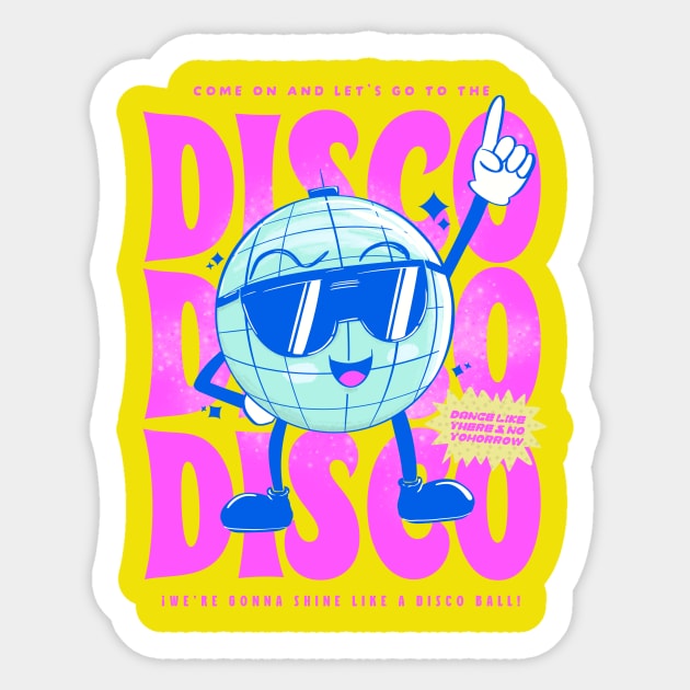 Disco Disco Disco Ball - Disco - Sticker | TeePublic