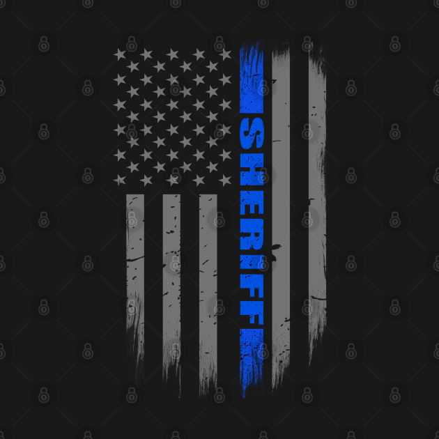 Sheriff Thin Blue Line Flag - Police Gift - Sheriff Gift - Sheriff ...