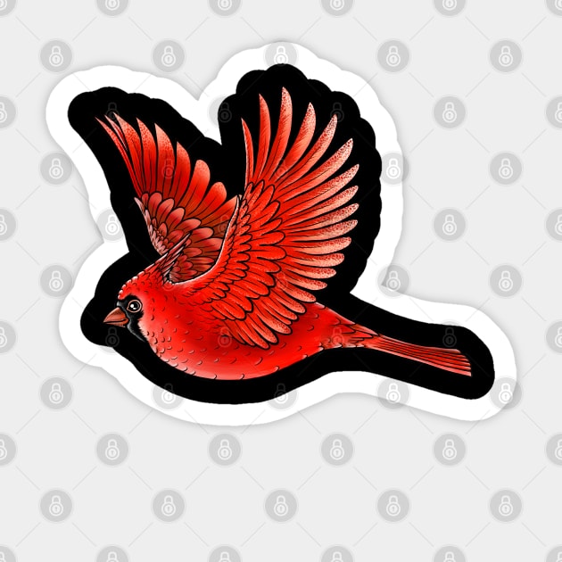 Red Cardinal bird - Red Cardinal Red Cardinal Lover Bird - Sticker ...