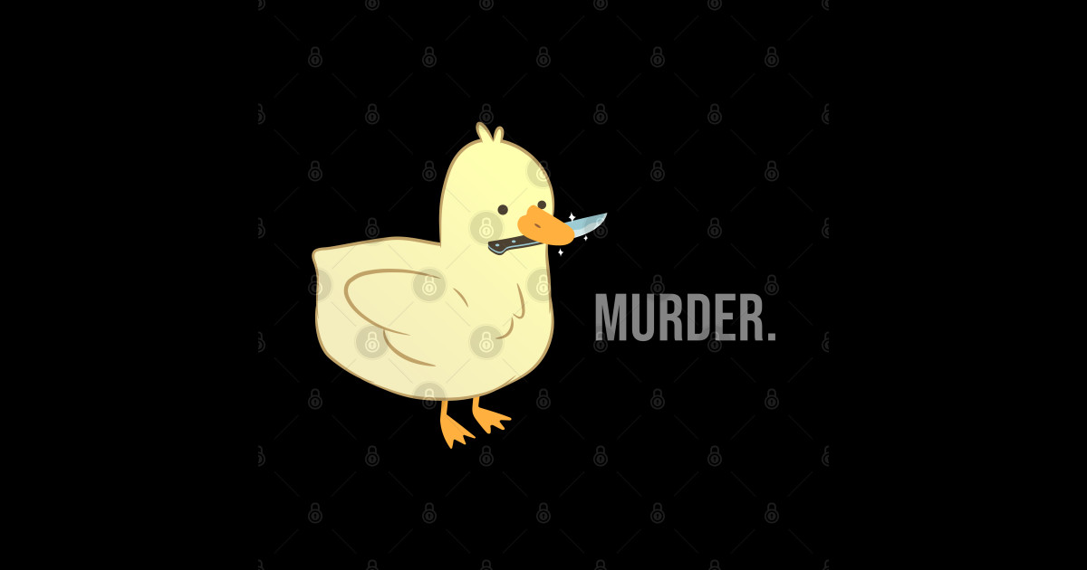 murder duck - Goose With Knife - Sticker | TeePublic