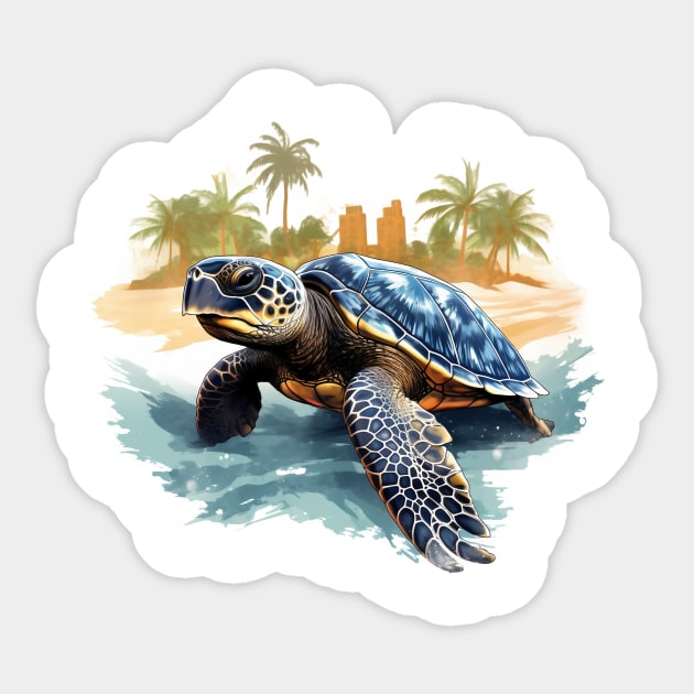 Green Sea Turtle - Green Sea Turtle - Sticker | TeePublic