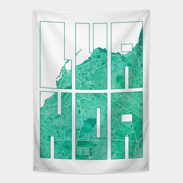 Luanda, Angola City Map Typography - Watercolor - Luanda - Tapestry ...