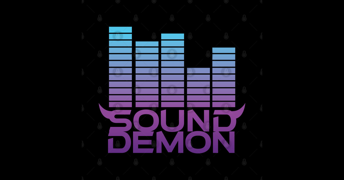 Sound Demon Cool Blue and Purple - Sound Demon - Sticker | TeePublic